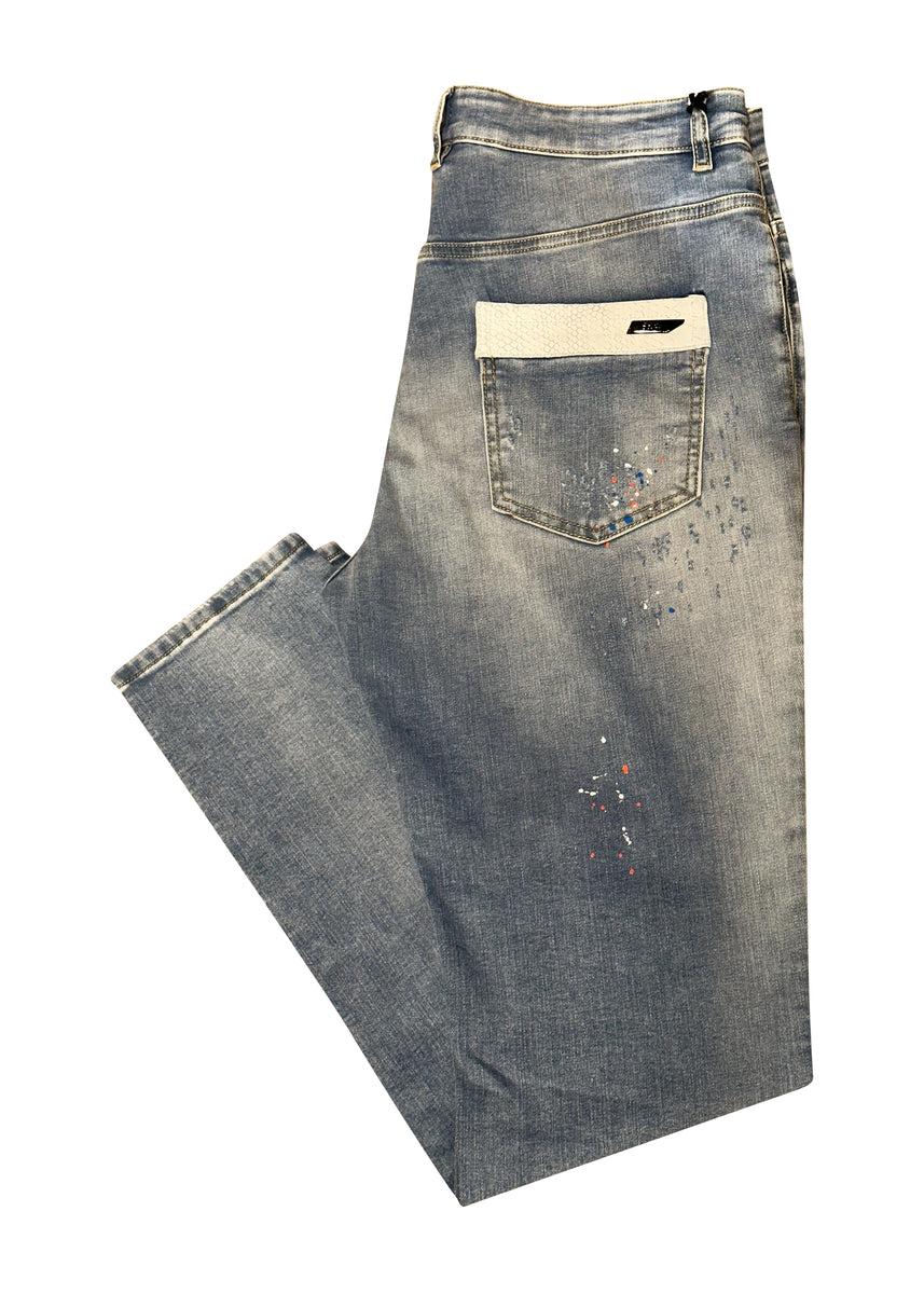 RH45 - Colorado Paint Snake Patch Jeans - 300269 - Denim – Richmond ...