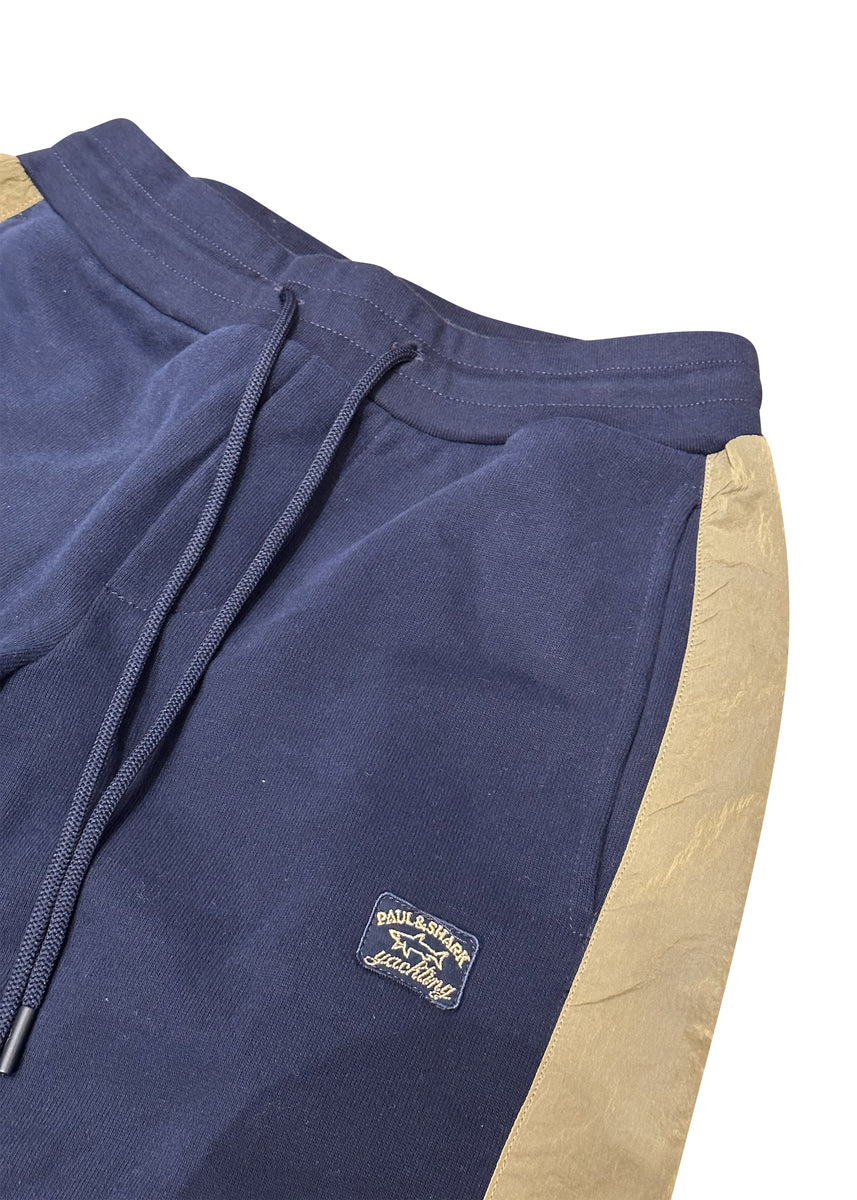 Paul & Shark - Zip Hooded Top Nylon Mix Tracksuit - 200531 - Navy Gold ...