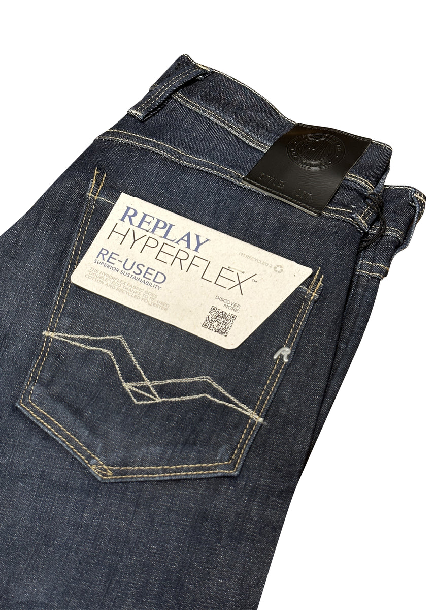Replay - Anbass Hyperflex Superstretch Jeans - 300114 - Raw Denim ...